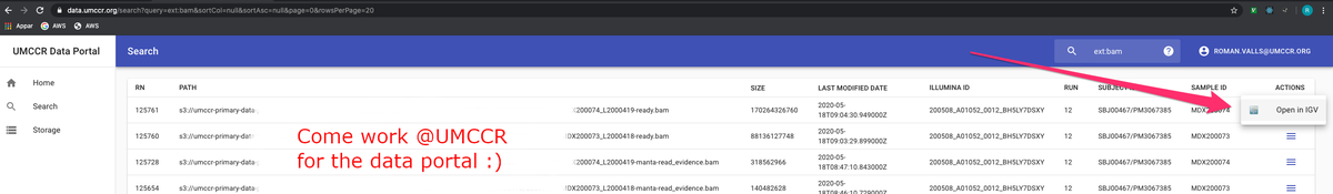 IGV frontend (desktop client) setup | UMCCR Genomics Platform Group